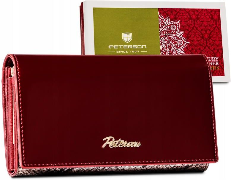 Portfel skórzany Peterson [DH] PTN BS-466 SN/RED czerwony - Ceny i ...