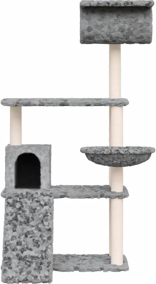 VidaXL Drapak Dla Kota Z Sizalowymi Słupkami Jasnoszary 131cm 171604 ...