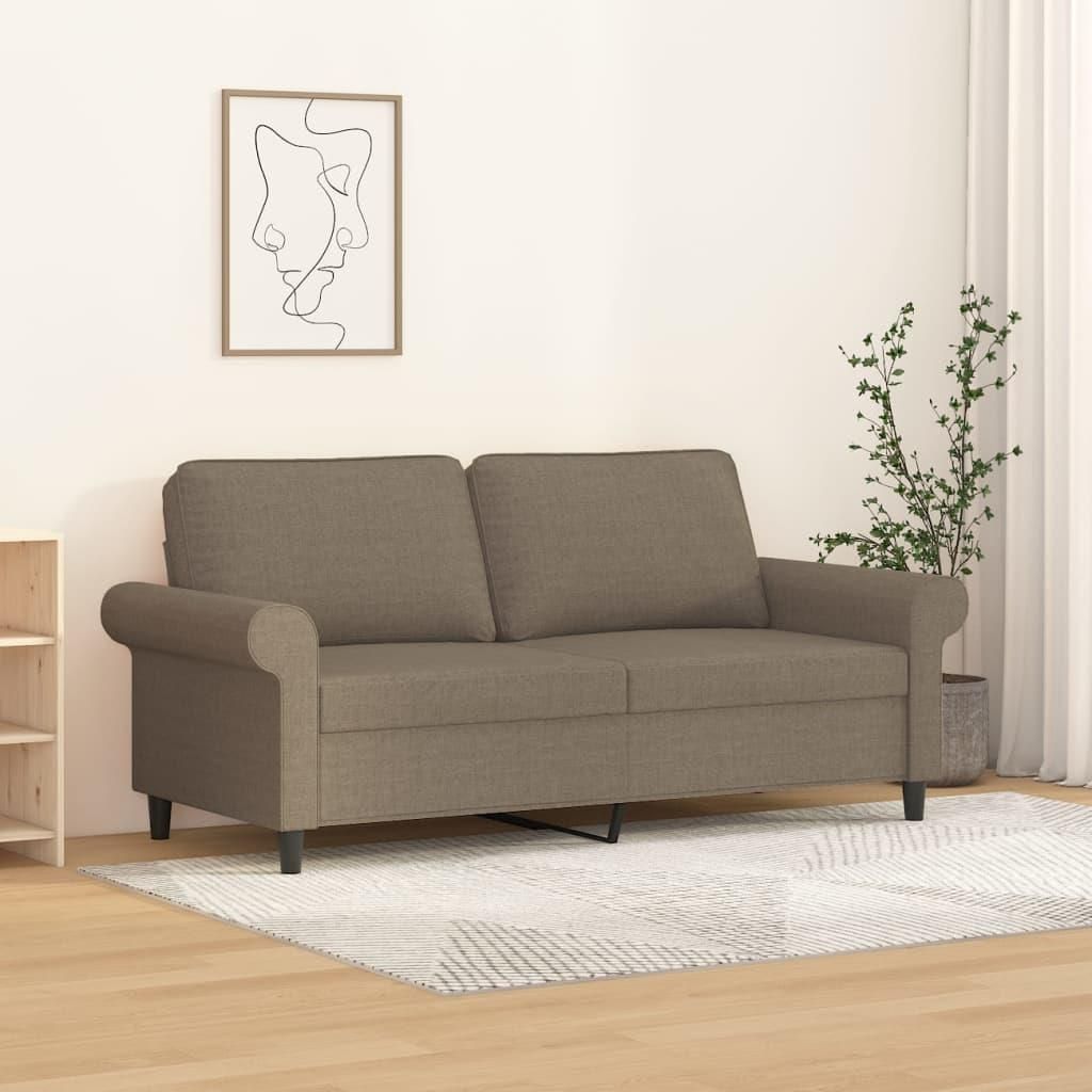 Vidaxl Sofa 2 Osobowa Kolor Taupe 140 Cm Tapicerowana Tkaniną 349200 ...