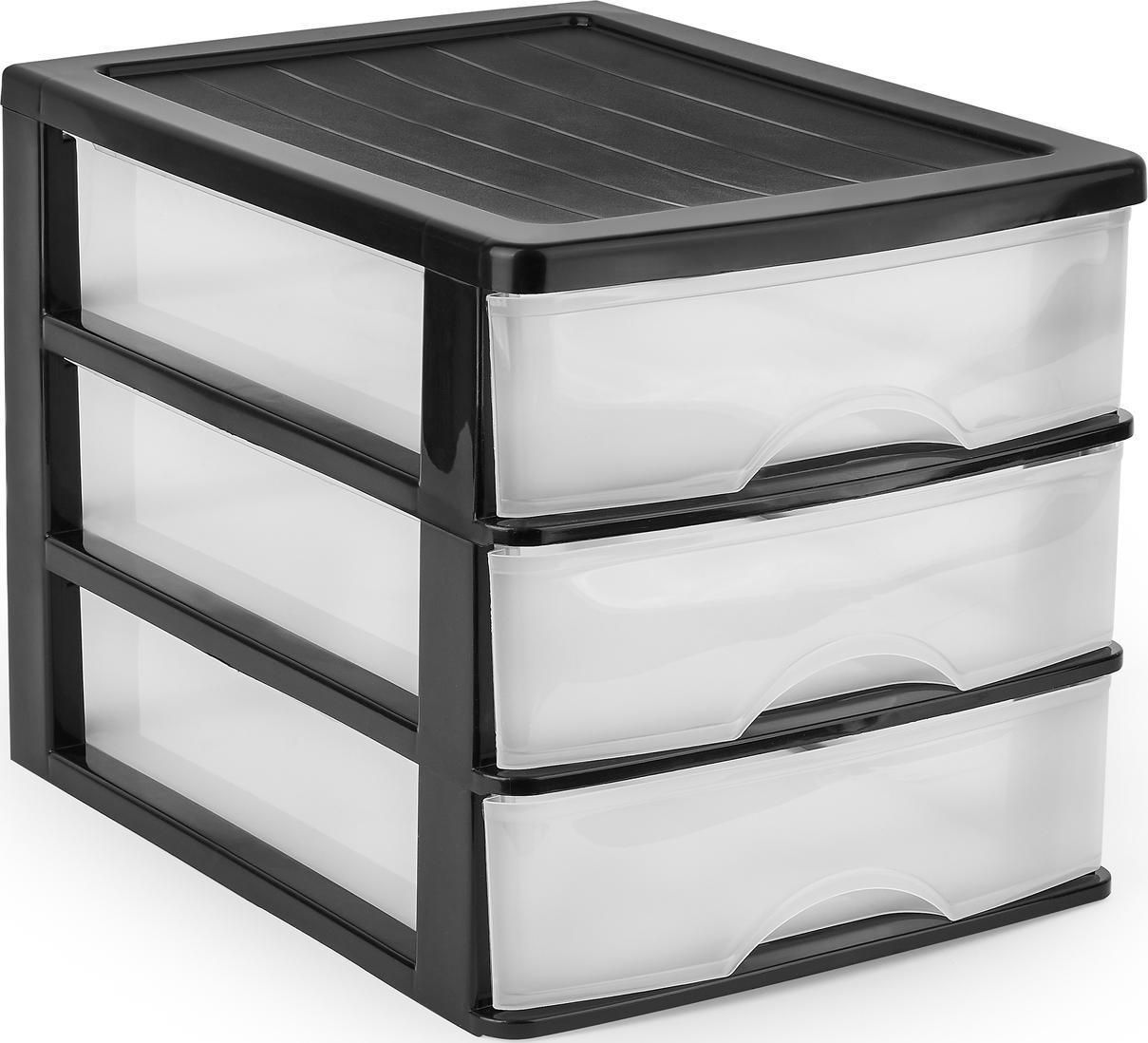 Plastic Forte Organizer Uniwersalny Z 3 Szufladkami Czarny - Opinie i ...