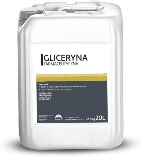 GLICERYNA FARMACEUTYCZNA ROŚLINNA 99,5% 20L - Opinie i ceny na Ceneo.pl