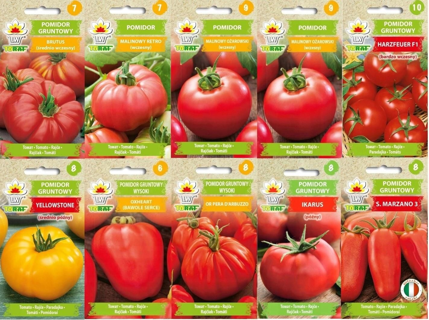 Zestaw Nasiona Pomidorów 10 Odmian - Ceny i opinie - Ceneo.pl