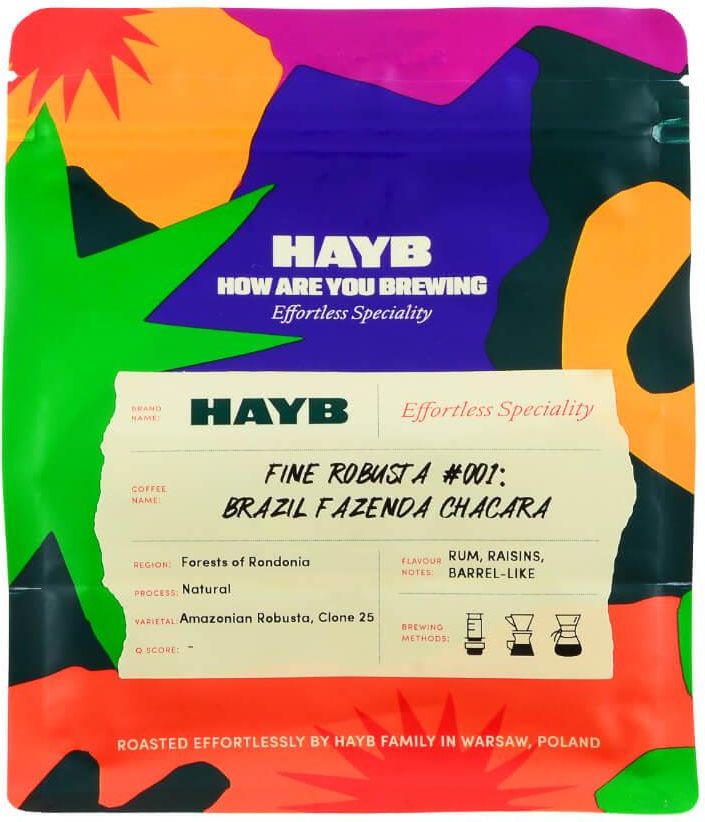 Kawa Hayb Ziarnista Brazylia Fine Robusta 200g - Ceny i opinie - Ceneo.pl