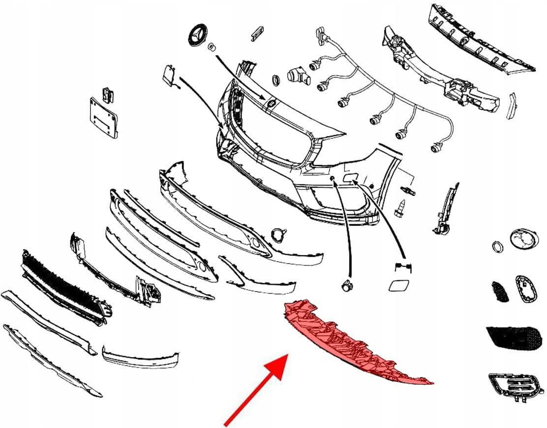 Mercedes-Benz Oe Mercedes Gla X156 Płyta Zderzaka Przód A1568853600 ...