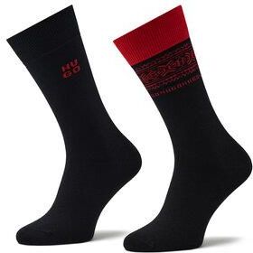 Zestaw 2 par wysokich skarpet męskich Hugo - 2p Giftset Xmas Cc ...