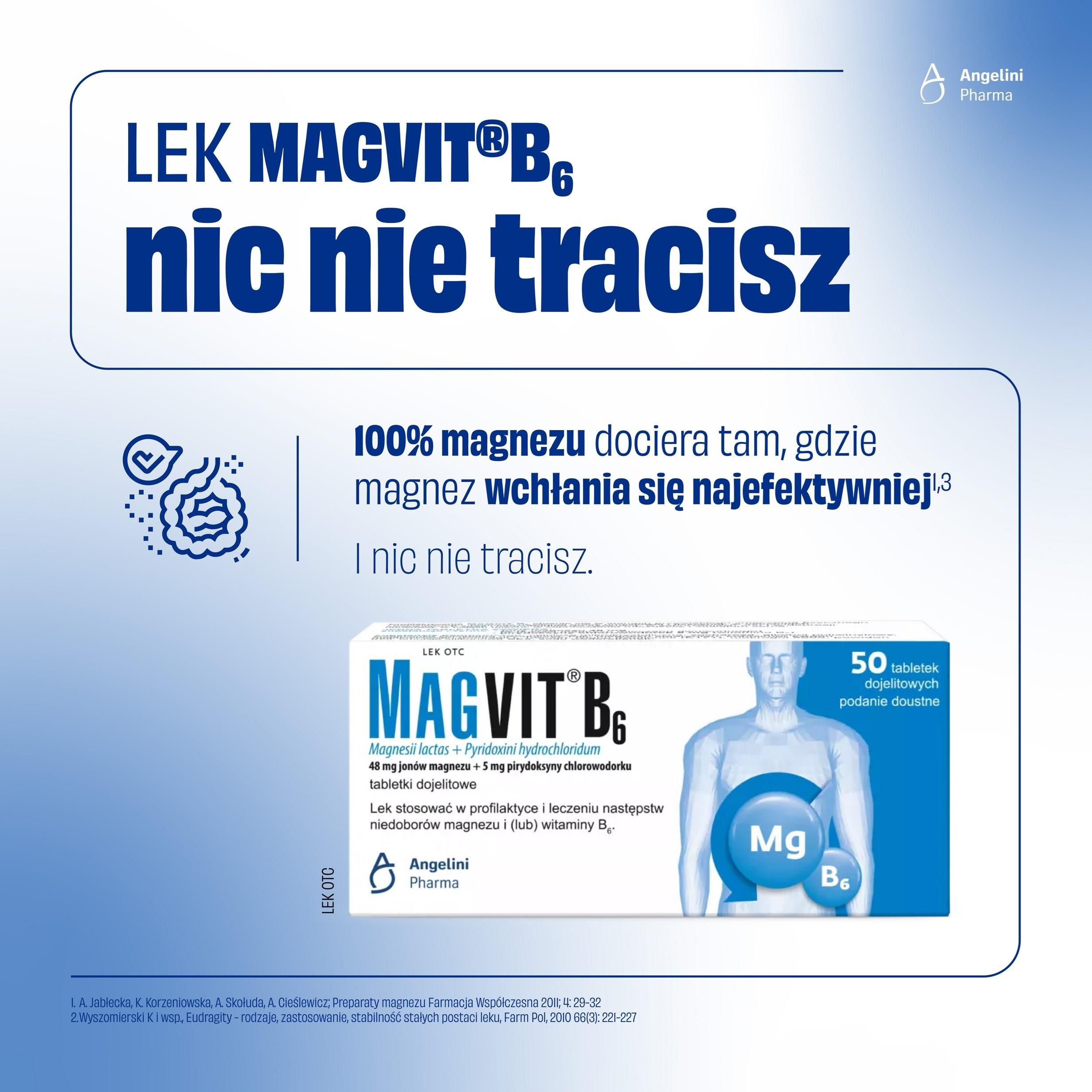 Magvit B6 48mg +5mg 50tabl. - Opinie i ceny na Ceneo.pl