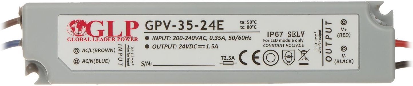 Zasilacz Impulsowy 24V/1.5A/Gpv-Mini (24V15AGPVMINI) - Akcesoria do ...