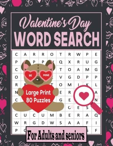 Valentine’s Day Word Search For Adults and seniors: Fun and Relaxing ...
