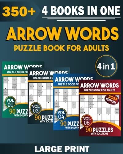 4 in 1 Collection Arrow Words Puzzle Books For Adults: Big Puzzle Books ...