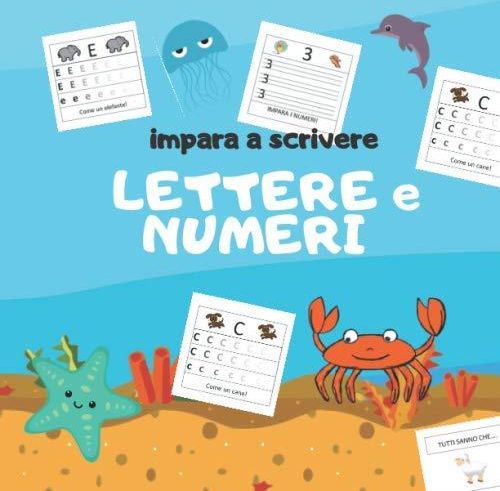 IMPARA A SCRIVERE LETTERE E NUMERI: alfabeto, età prescolare, bambini ...