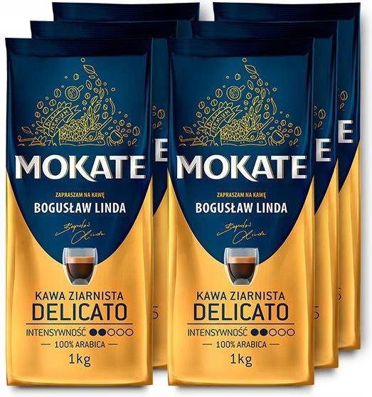 Kawa Mokate Ziarnista Zestaw 6x1Kg Delicato - Ceny i opinie - Ceneo.pl