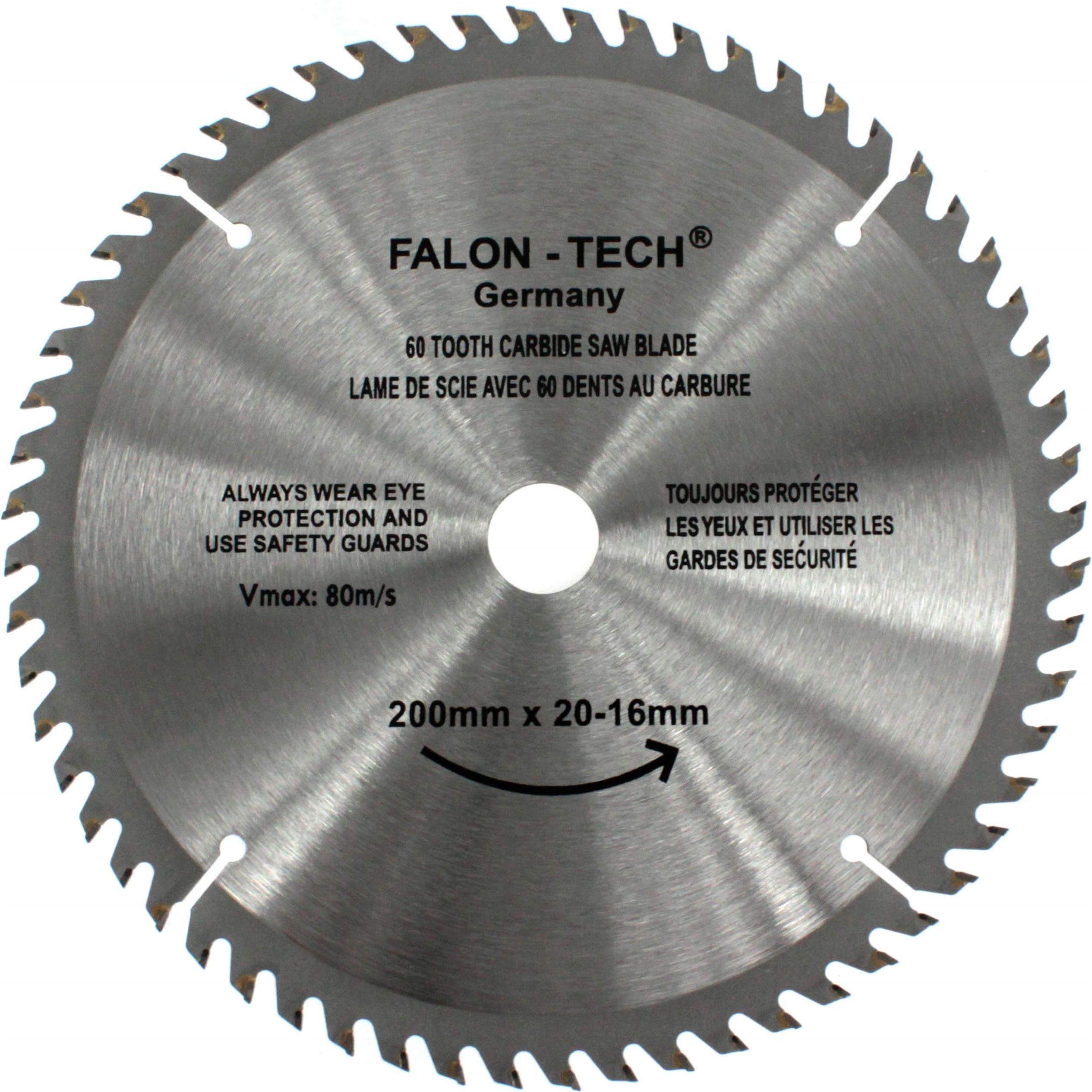 Tarcza tnąca Falon-Tech Tarcza Widiowa Do Drewna Widia 200X20-16 T60 ...