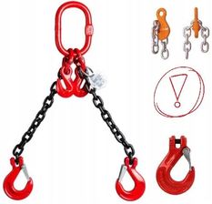 Urządzenie dźwigowe Agrolift Zawiesie Łańcuchowe 2C 6-8 Dor 1,6T Dł. 1M ...