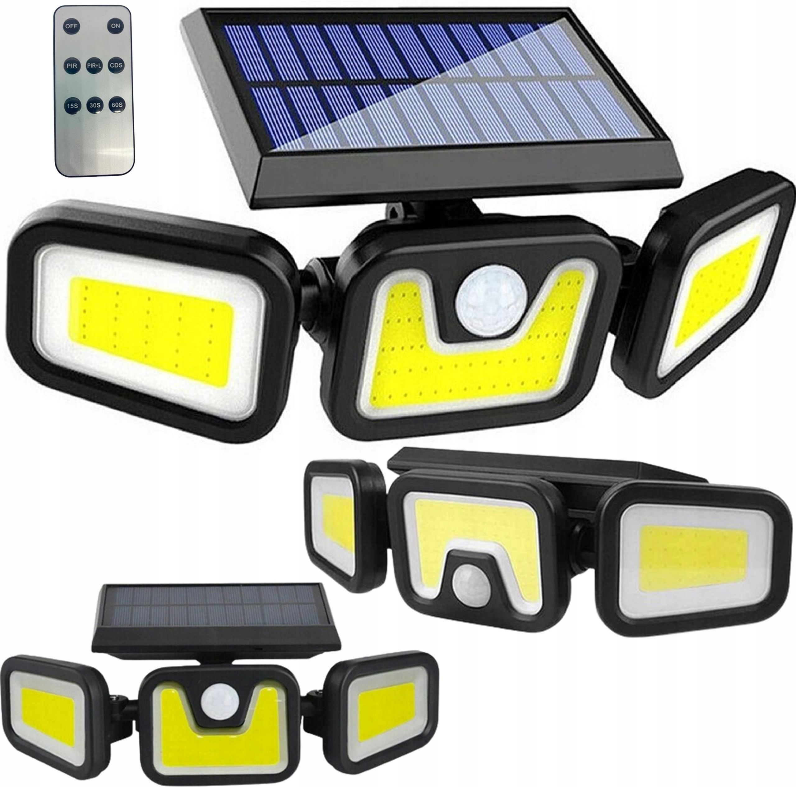 Prosolux Lampa Solarna Potrójna Cob Czujnik Zmierzchu Ruchu - Ceny i ...