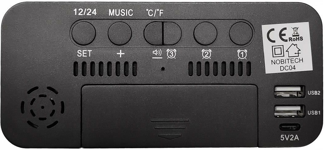 Zegar elektroniczny DC04 LED stojący budzik temperatura czarny - Opinie ...