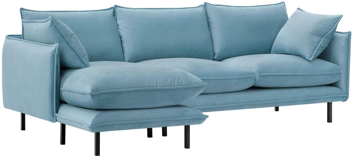 Edomator Duża Sofa Narożna Lewa Do Pokoju Dziennego Błękitny 1583 ...