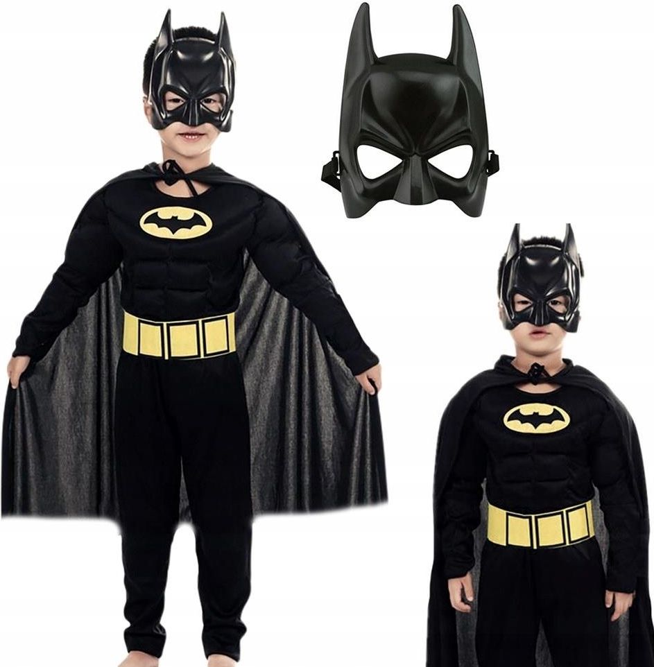 Strój Batman Mięśnie Maska Nietoperz 104-110 r. S - Ceny i opinie ...