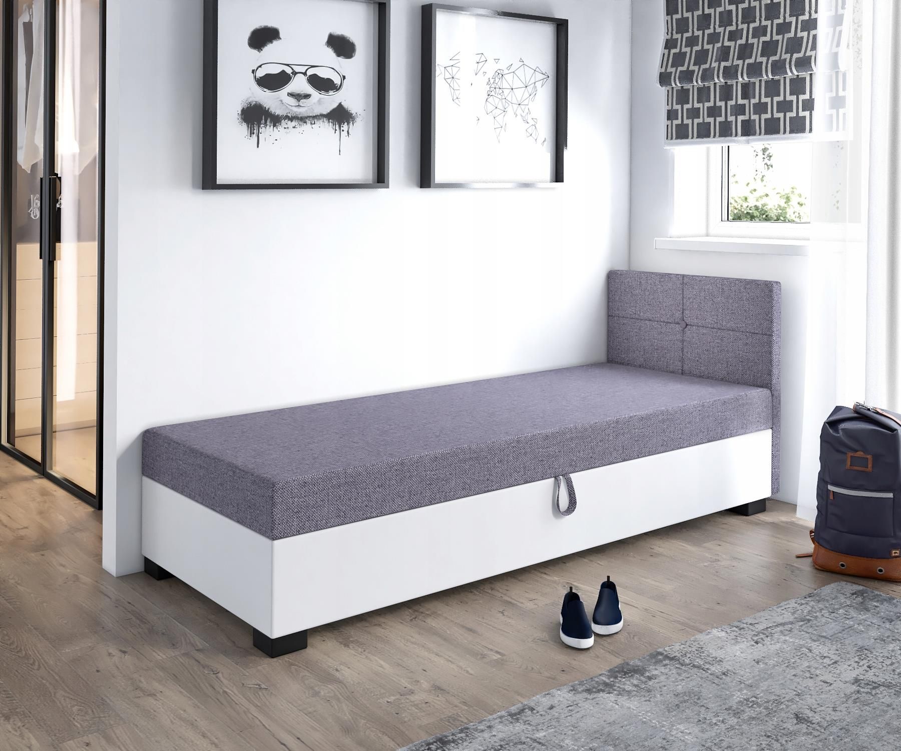 Tapczany24 Łóżko Młodzieżowe Tapczan Dylan 100X200 +Materac 11408916 ...