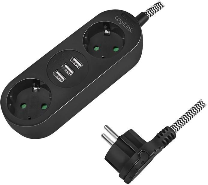 Listwa zasilająca Logilink Listwa 2 Gniazda 1.5M (LPS262U) - Opinie i ...