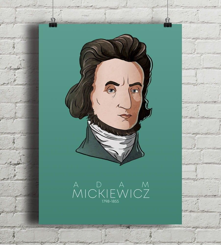Adam Mickiewicz Plakat 21X29,7 Cm (Format A4) - Opinie i atrakcyjne ...