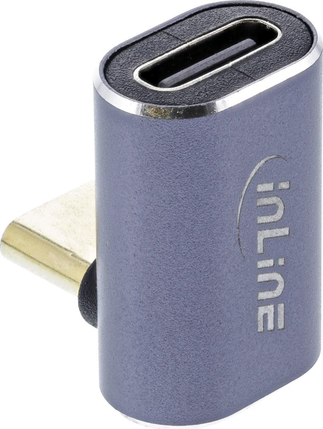Inline Adapter Usb Type-C Male/Female Up/Down Angled, Aluminium, Grey ...
