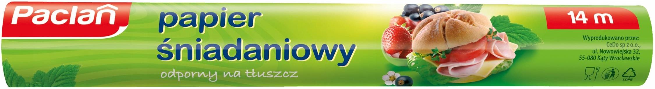 Paclan Papier Śniadaniowy 14M Odporny Na Tłuszcz (5900942330607 ...