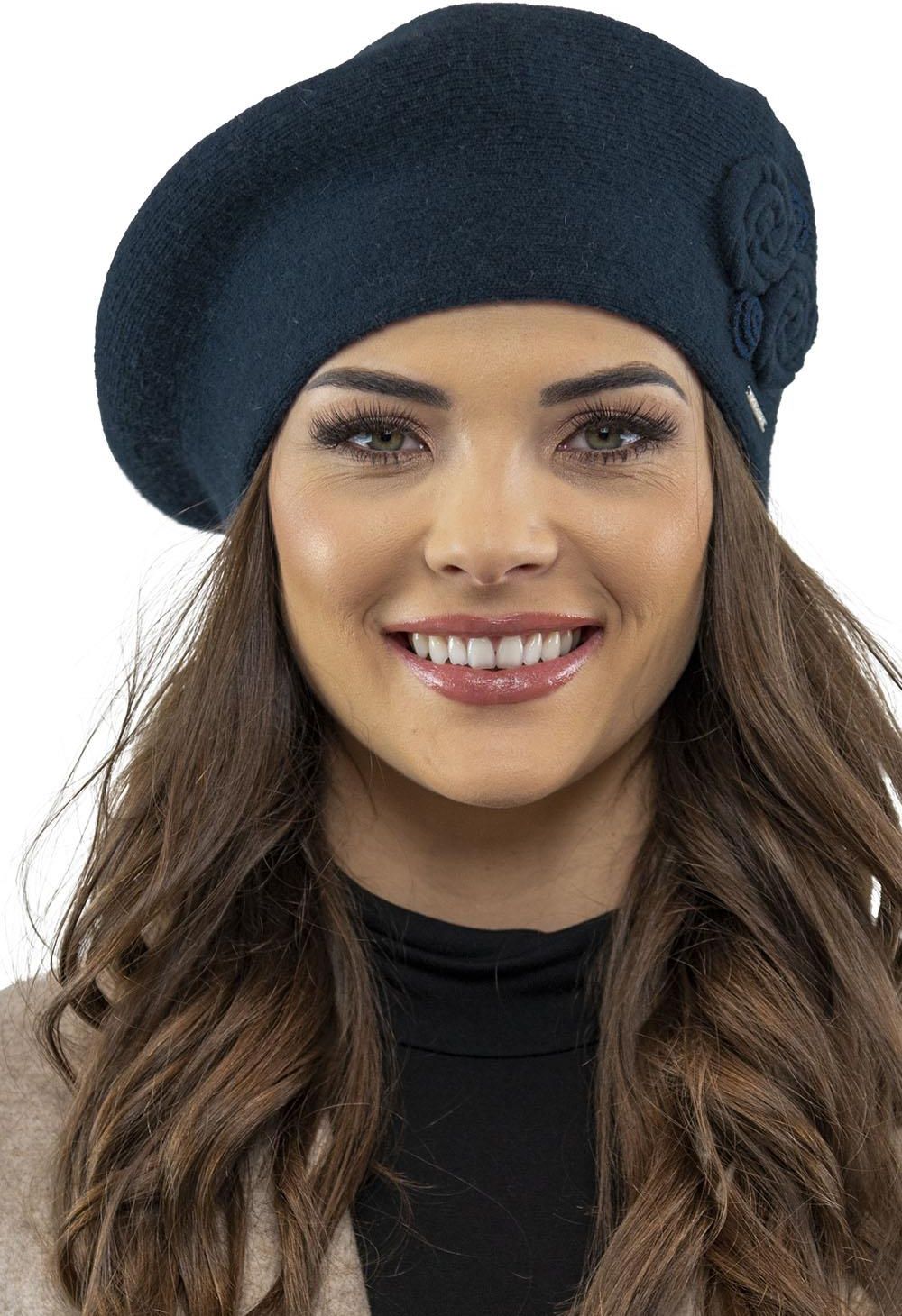 Vivisence 7037 Nakrycie głowy beret, granatowy - Ceny i opinie - Ceneo.pl