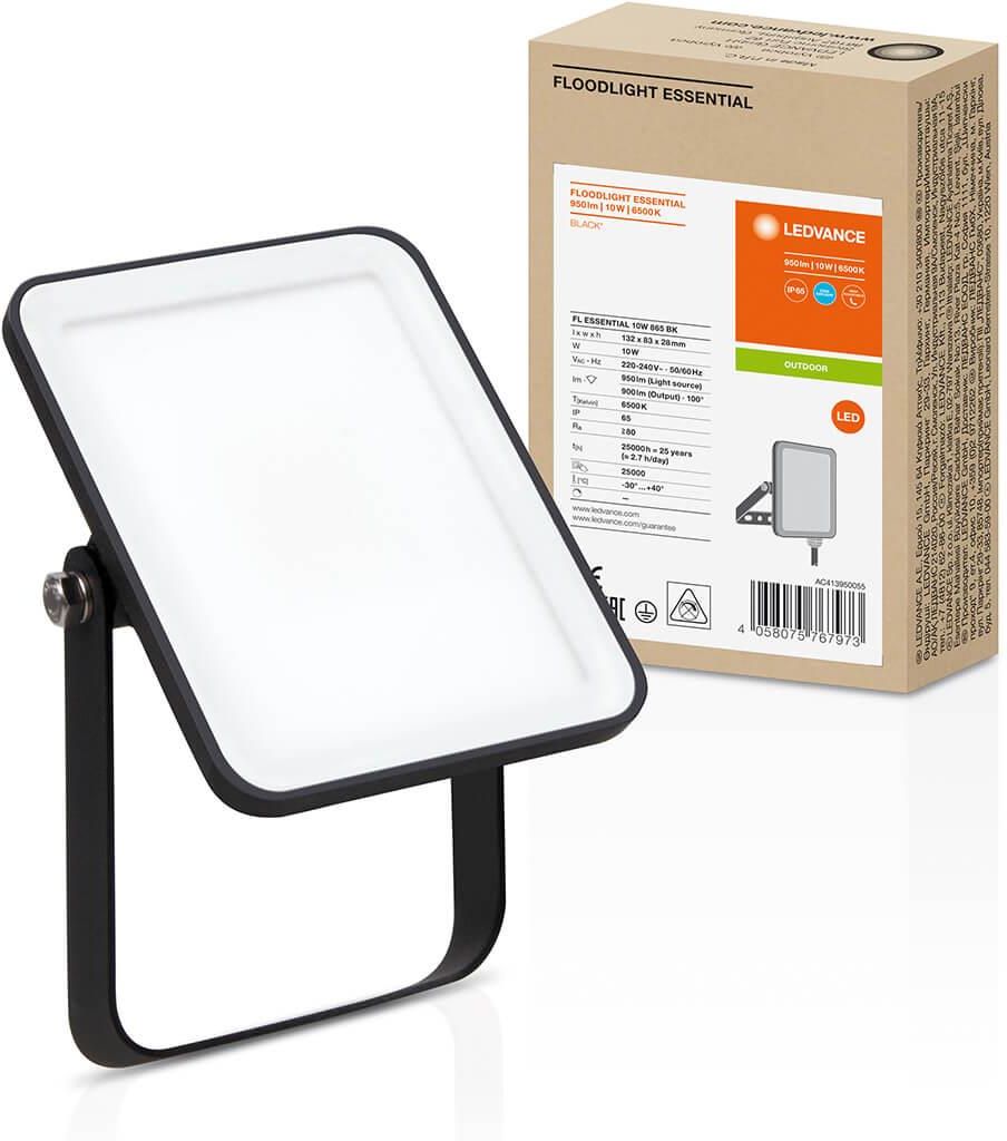 Naświetlacz Led 10W 6500K 900Lm Ip65 Czarny Ledvance Essential - Ceny i ...