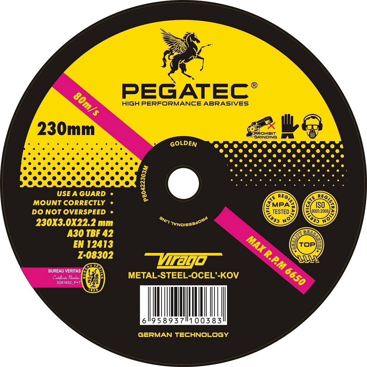 Pega-Tech Tarcza Do Cięcia Metal Metalu 230X3 T42 10 Sztuk P80422303M ...