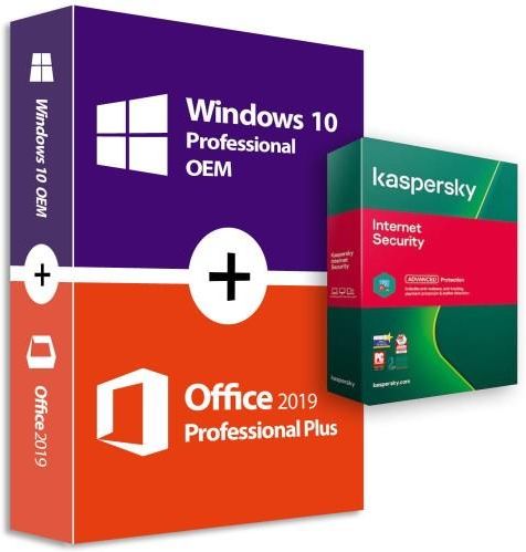 Microsoft Office Windows 10 Pro + Office 2019 Pro Plus + Kaspersky ...