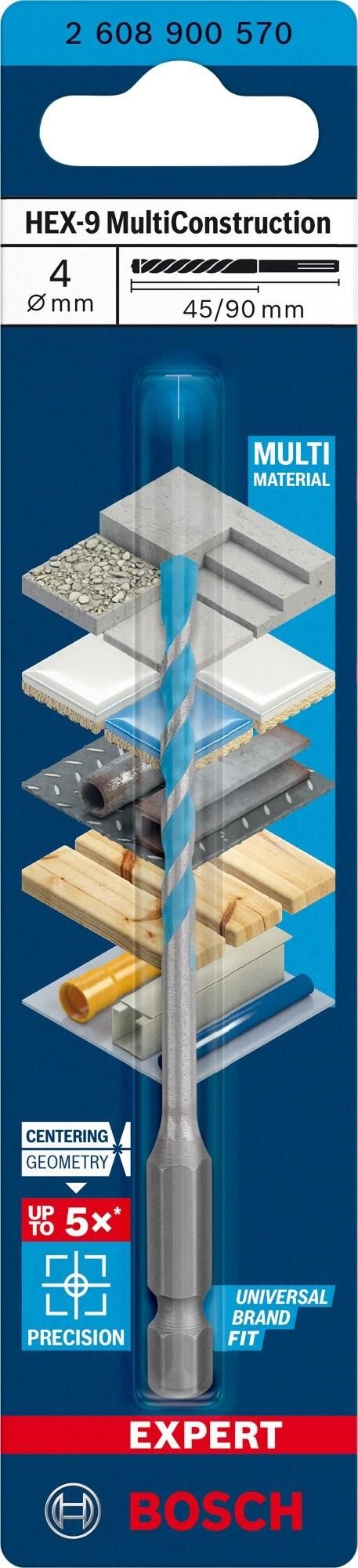 Wiertło Bosch EXPERT HEX-9 MultiConstruction 4x45x90mm 2608900570 ...