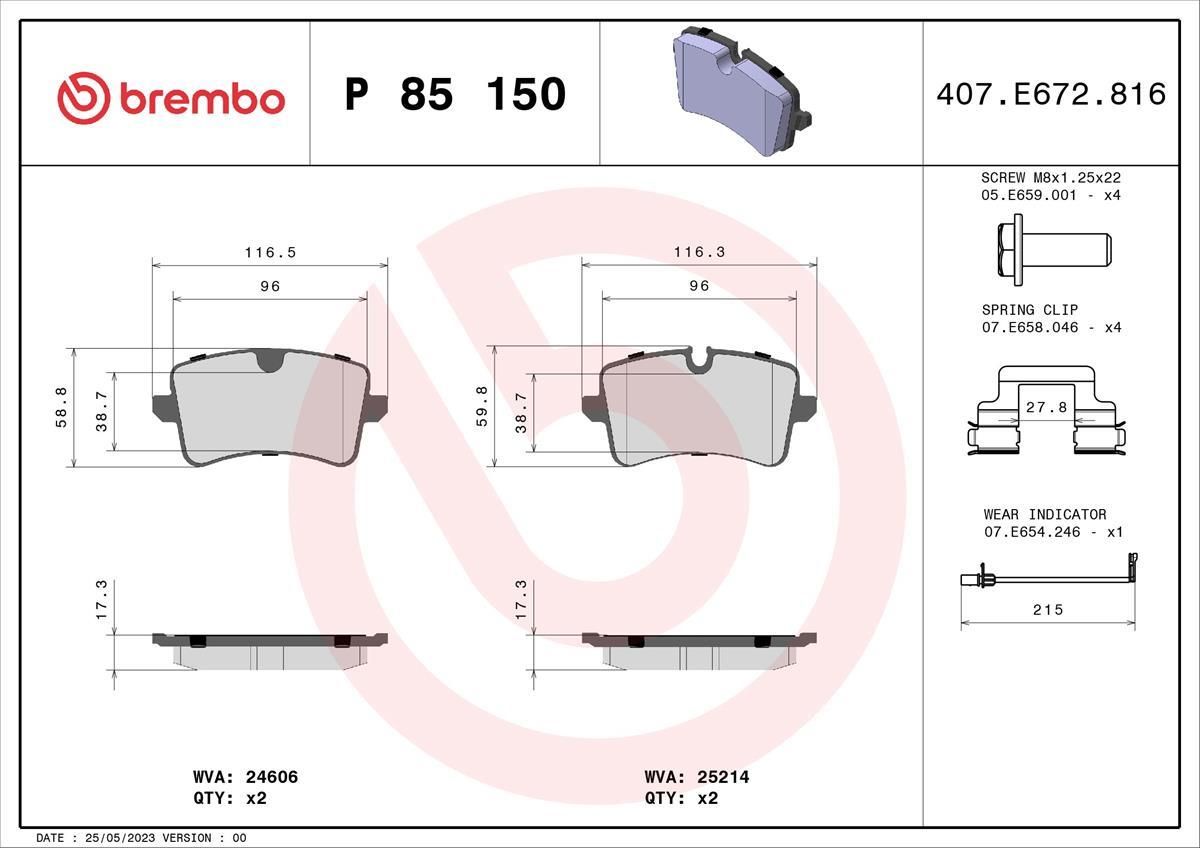 Klocki hamulcowe Brembo Klocki Hamulcowe P 85 150X - Opinie i ceny na Ceneo.pl