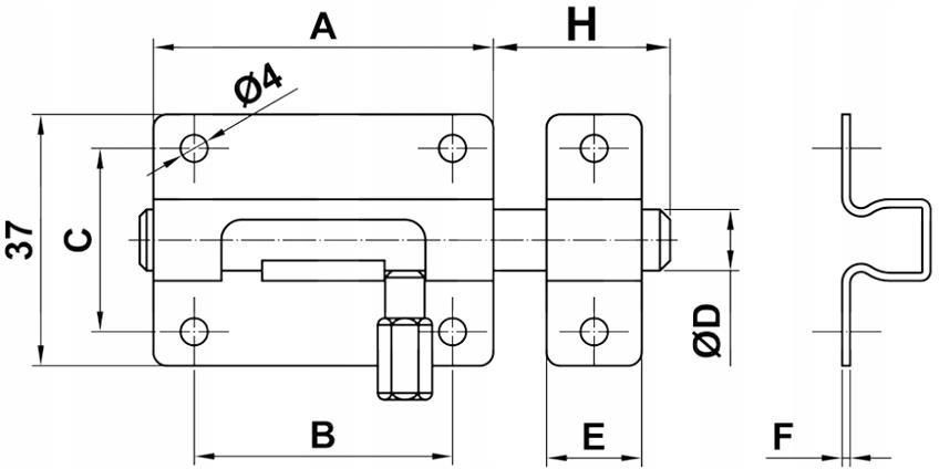 Najder Zasuwka Zasuwa Zamknięcie Nierdzewne 40Mm Inox A2 - Ceny i ...