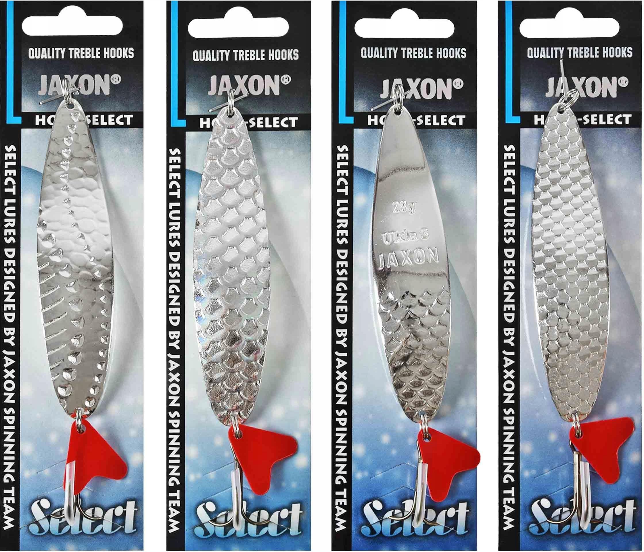 Jaxon Błystki Wahadłowe Ukla Srebrne 4 Szt. 28G Szczupak Zestawp001 ...