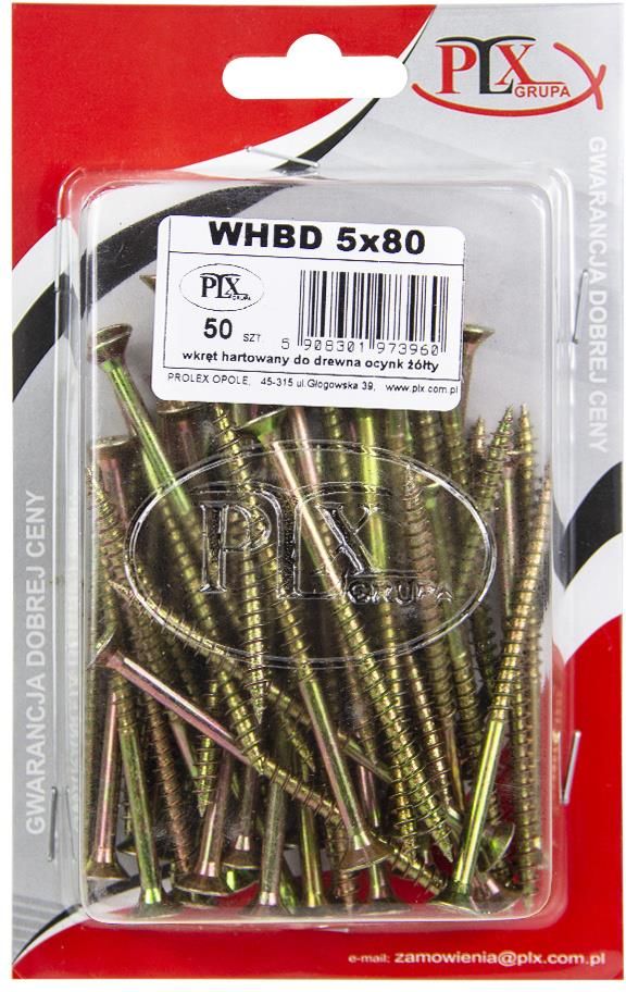 Prolex Wkręt Hartowany Do Drewna 5x80 50szt. WHBD50080 - Opinie i ceny ...