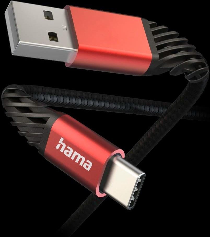 Hama Extreme USB-A - USB-C 1,5m czarny/czerwony (201540) - Opinie i ...