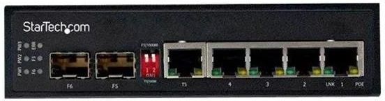 Startech.Com Industrial 5 Port Gigabit Ethernet Switch Poe Rj45 +2 Sfp ...