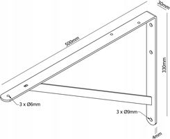 Domax Wspornik 500X320 Kątownik Np. Biurka Blatu Czarny - Opinie i atrakcyjne ceny na Ceneo.pl