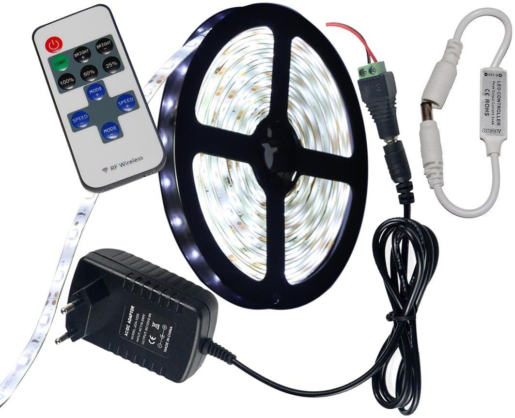 Led-One Zestaw Led 300 Biała 5M Ip65 +Ściemniacz +Zasilacz (337339 ...