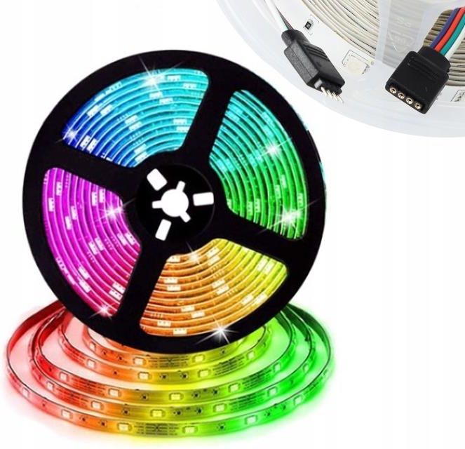 Smartled Taśma Pasek Led Rgb Kolorowa 5M Wodoodporna Ip65 (4127 ...
