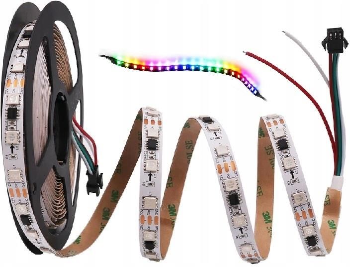 Epistar Taśma Cyfrowa Rgb Magic 5050 Ws2811 100 Cm. 60 Led (RGBMC10012V ...