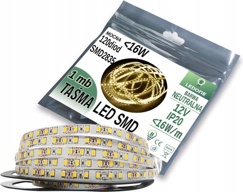 Led-One Mocna 16W Taśma Led Premium 2835 600 Ip20 Neutr 1M (341 ...