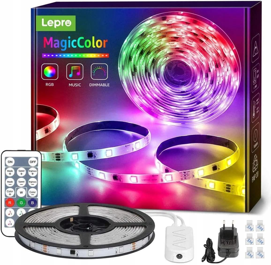 Lepro Taśma Pasek Led 10M Rgbic Pilot Ip65 Wodoodporna (PR410092RGBWPEU ...