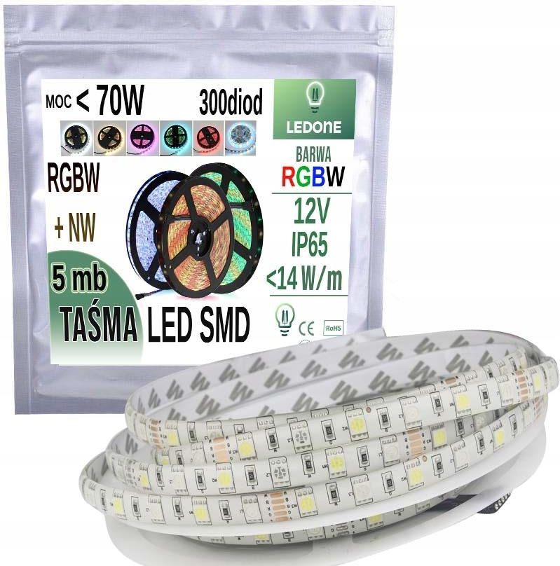 Led-One Taśma Led 5050 300 Ip65 5M Rgbw Nw Neutral (1002A) - Opinie i ...