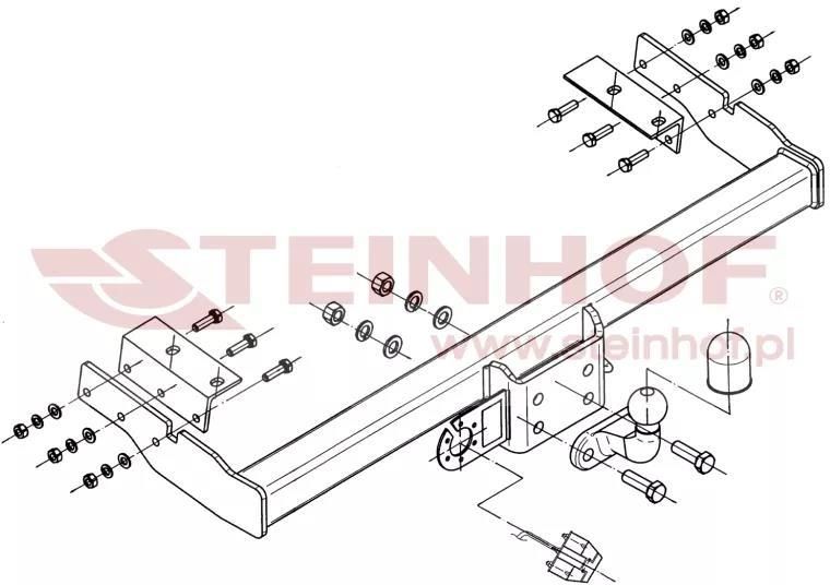 Hak holowniczy Steinhof Hak Holowniczy Toyota Rav 4 06 199405 T185 ...