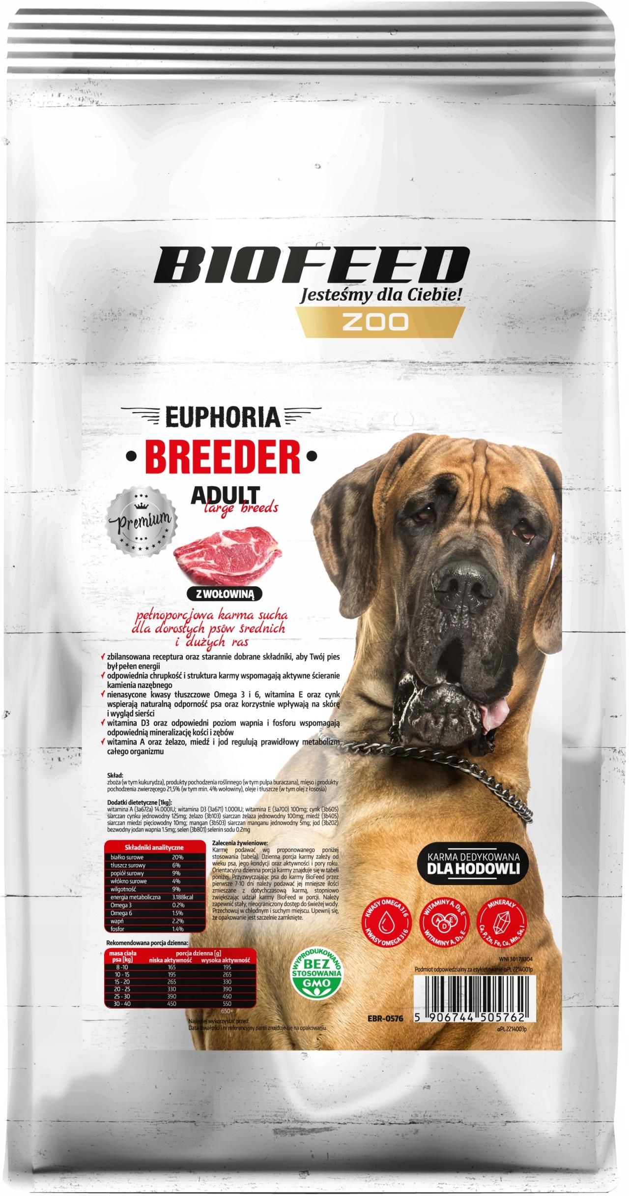 Karma Biofeed Breeder Premium Adult Large Beef 2Kg - Ceny i opinie ...