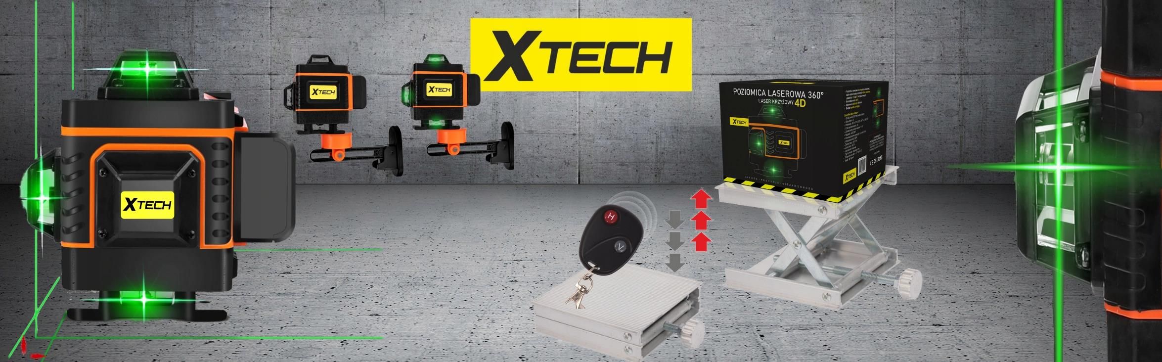 Poziomica Xtech Poziomica Laserowa Xtech 360° Laser Krzyżowy 4D - Opinie i ceny na Ceneo.pl