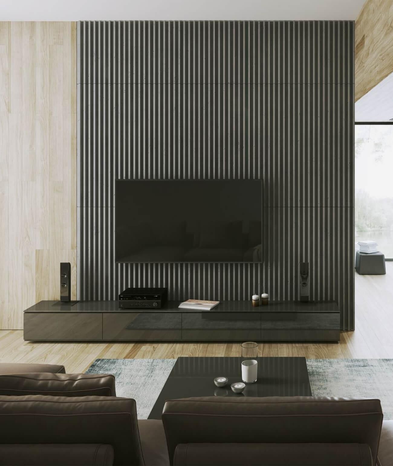 Vt Pb41 S96 Ciemny Szary Lamel Panel Dekor 3D 135X38X4,4Cm ...