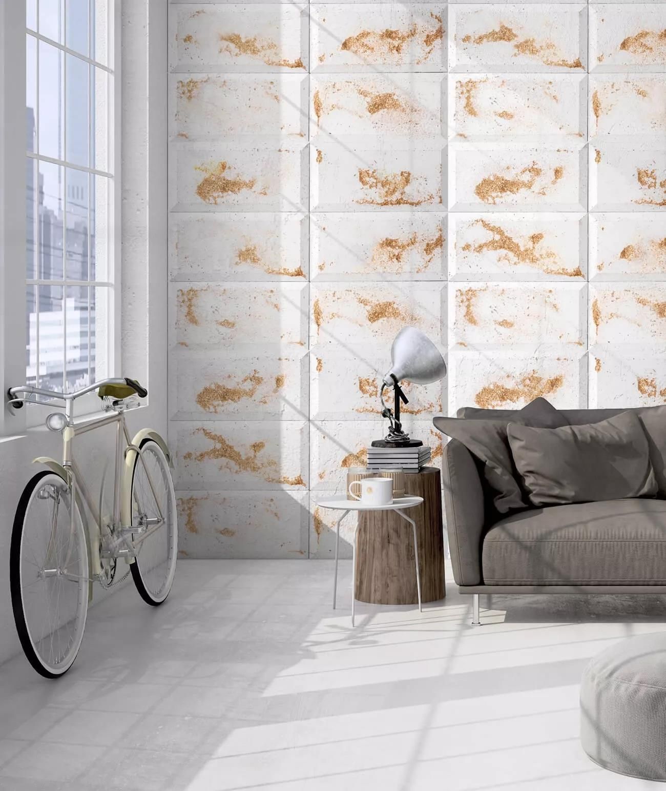 Akcesoria do wykończenia ścian Ds 40X20X2Cmchoco Biały Złote Kruszywo ...