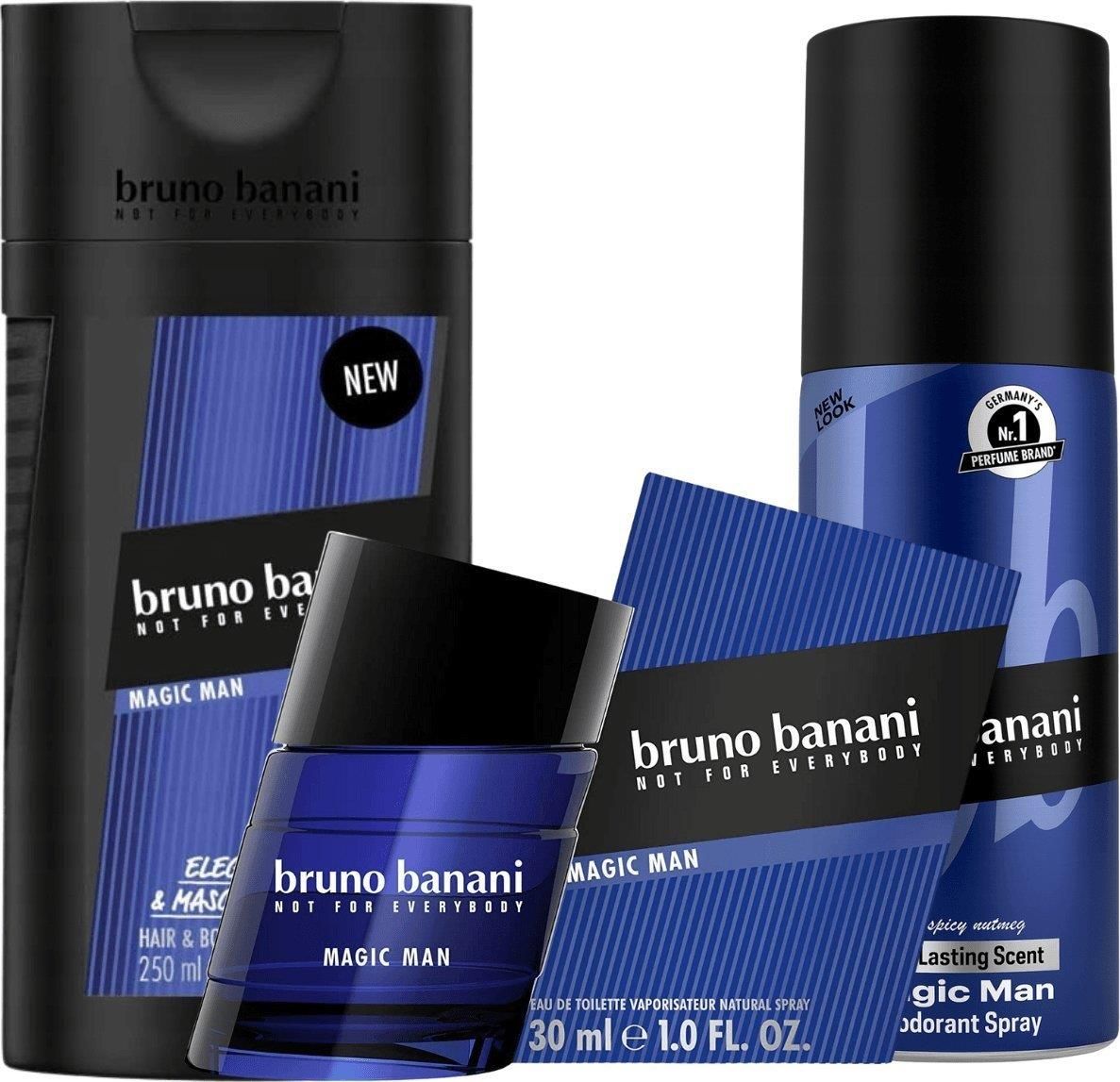 Zestaw kosmetyków dla mężczyzny Bruno Banani Magic Man Edt 30Ml Żel ...